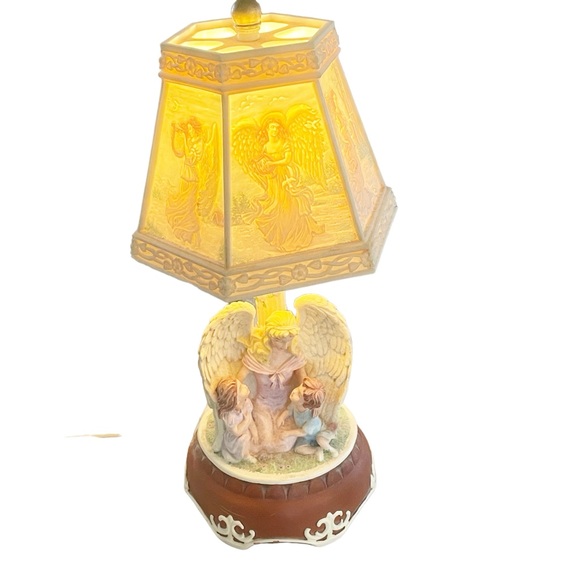 Vintage | Accents | Vintage Angel Lamp Night Light Music Box Spinning ...